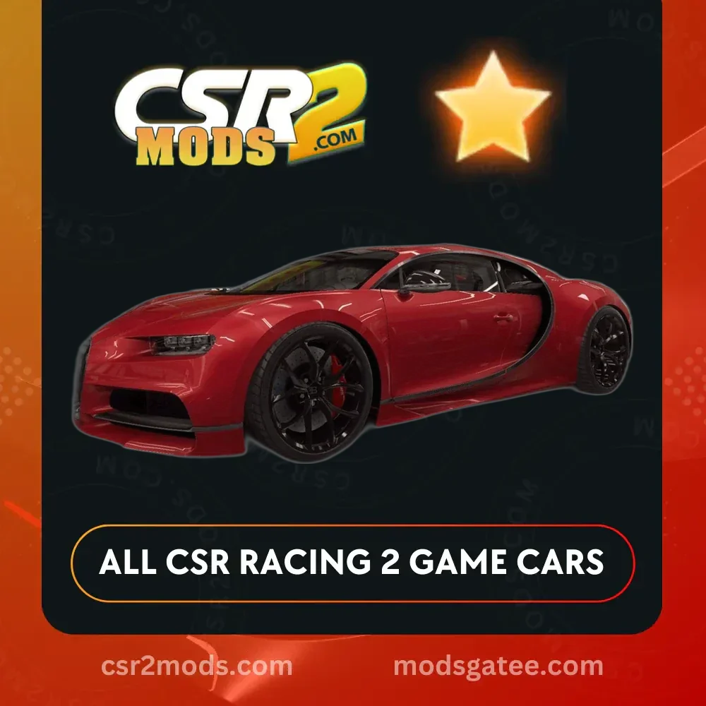 CSR2 Bugatti Chiron Gold Stars Car ⭐ CSR2 MODS STORE – 🟢 CSR2 MODS